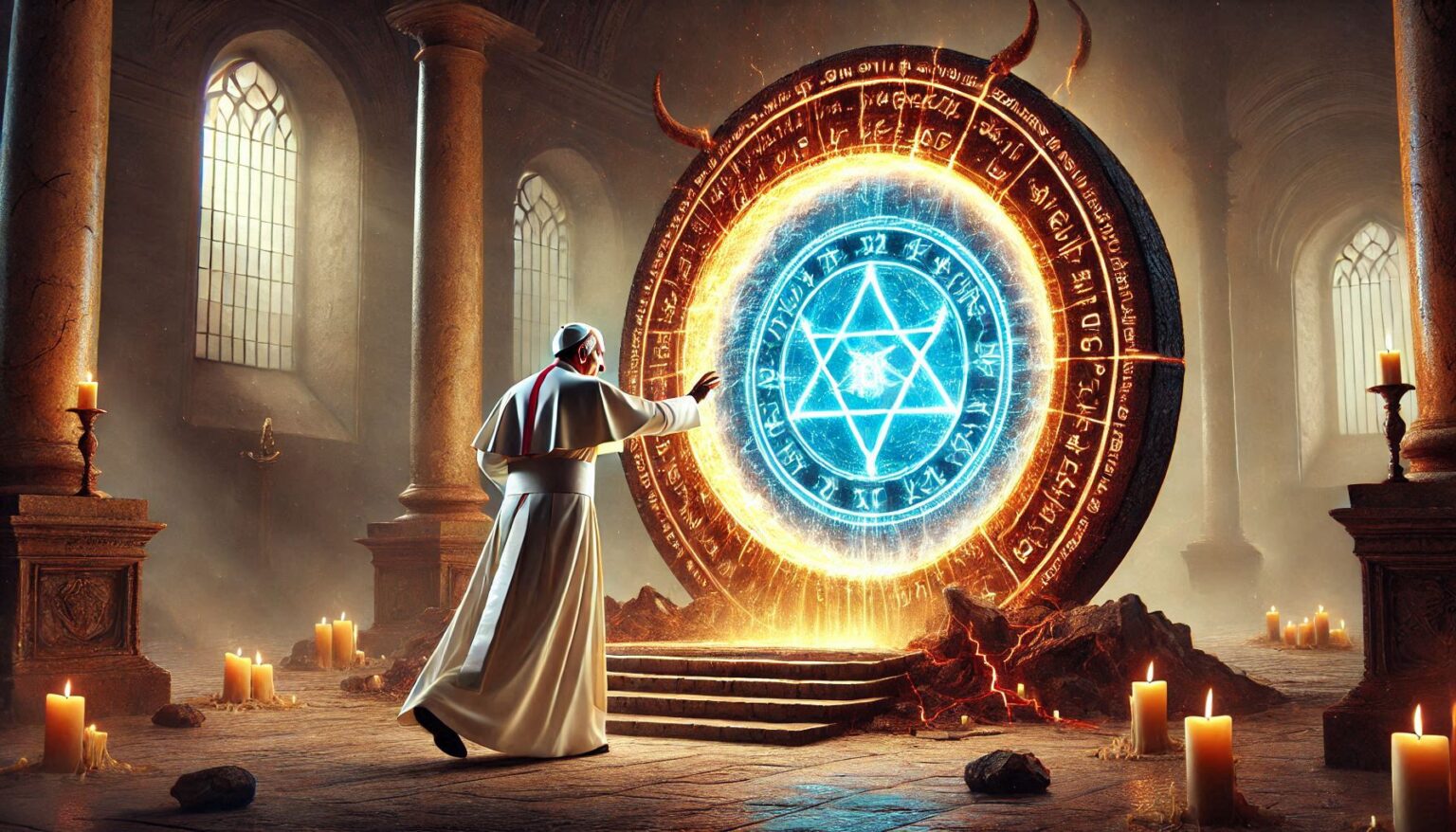 What is the spiritual significance of the pope opening a portal with ...